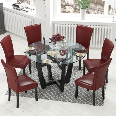 Red Barrel Studio® Gursharon Oval Glass Dining Table & Reviews | Wayfair