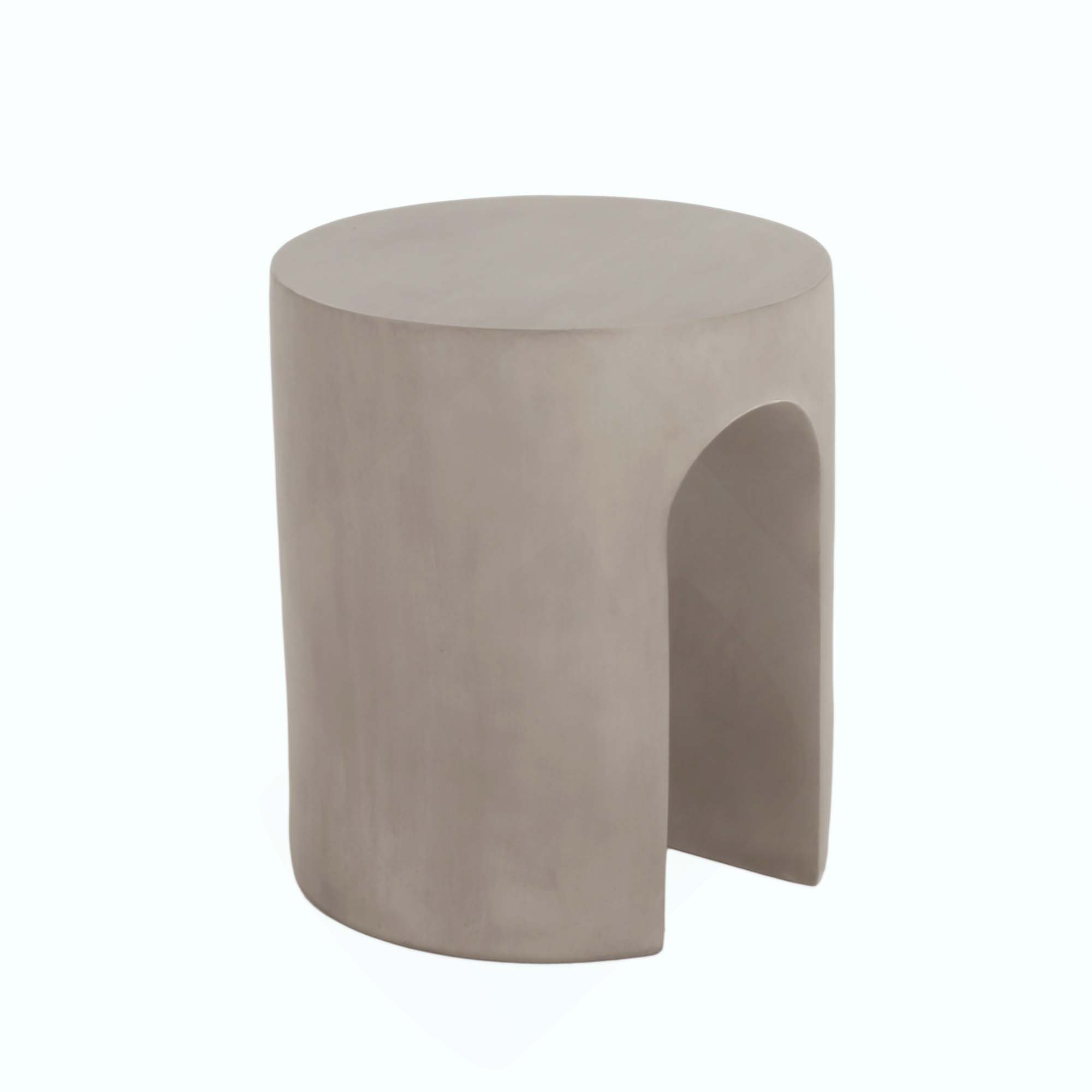 Wrought Studio™ Outdoor MGO Round With U-Shape Side Table | Wayfair