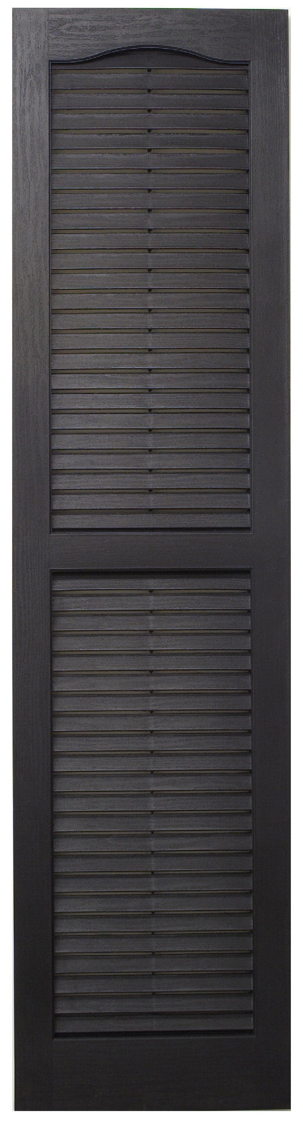Alpha Shutters Cathedral Top Standard Open Louver Shutters Pair ...