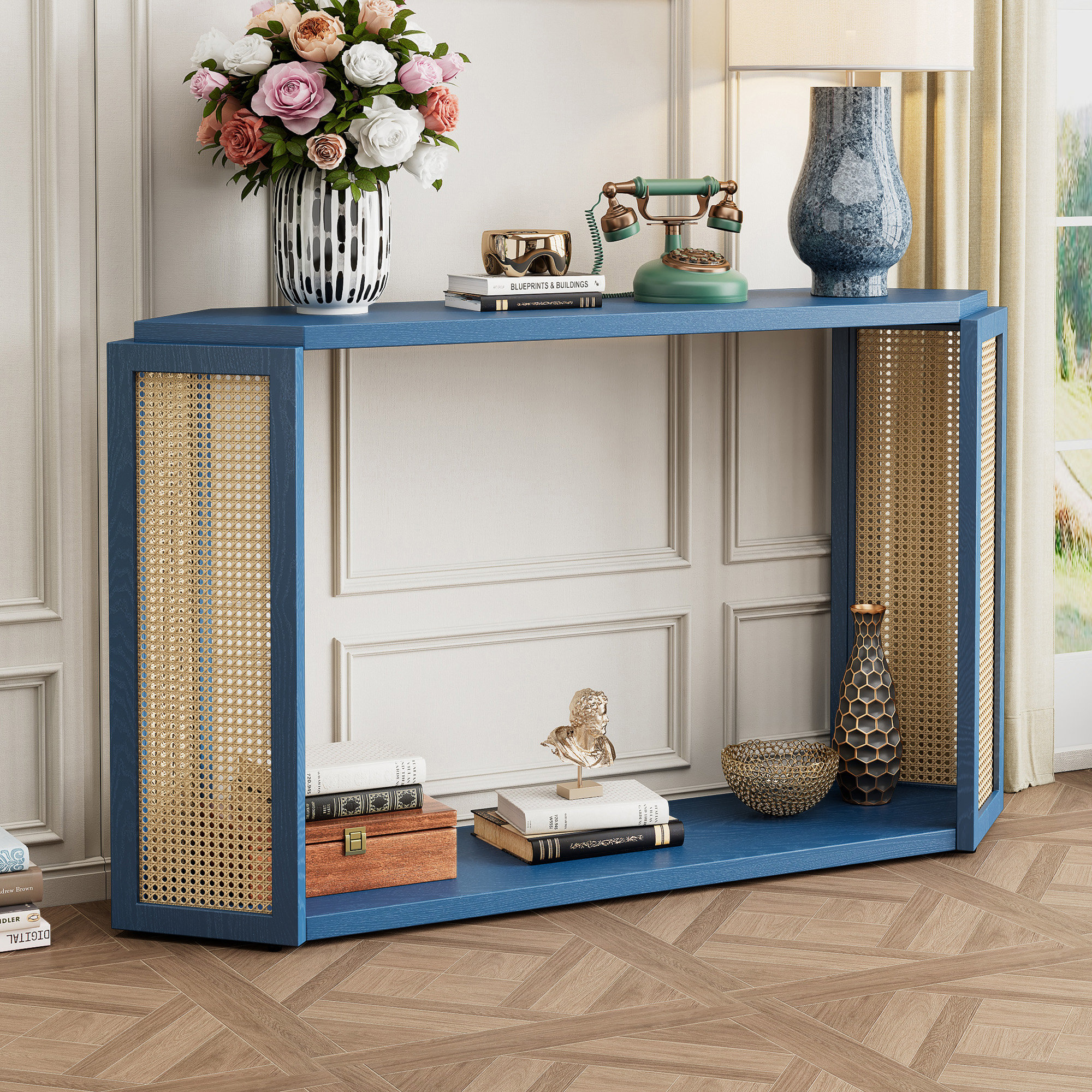 Ophelia & Co. Narrow Console Table With Unique Irregular Top Design ...