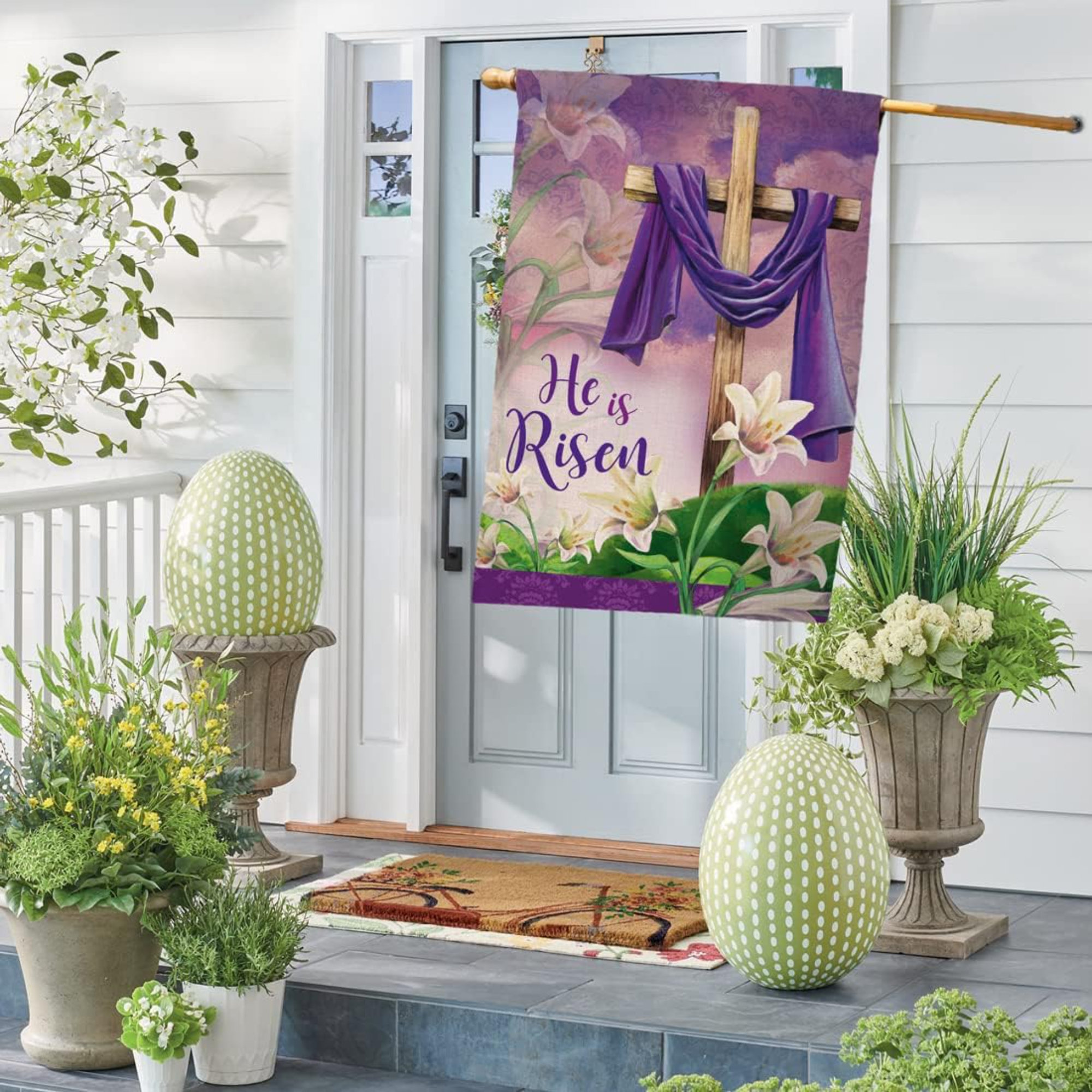 The Holiday Aisle® Spring Easter House Flag Vertical Double Sided ...