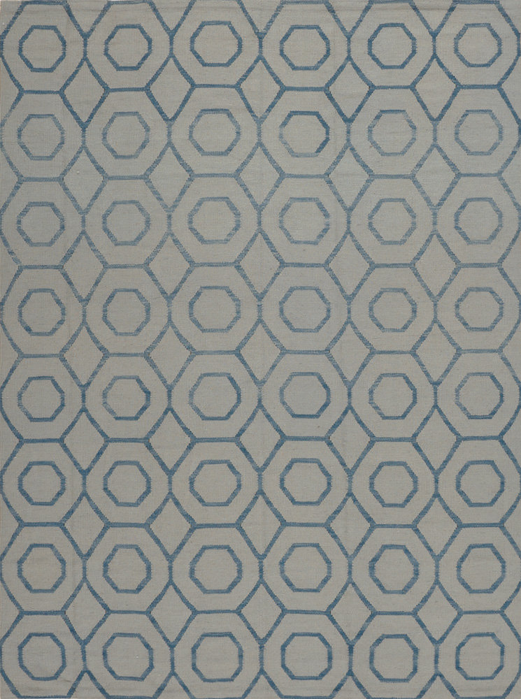 Matt Camron Rugs and Tapestries Handwoven Flatweave Gray/Blue Area Rug ...