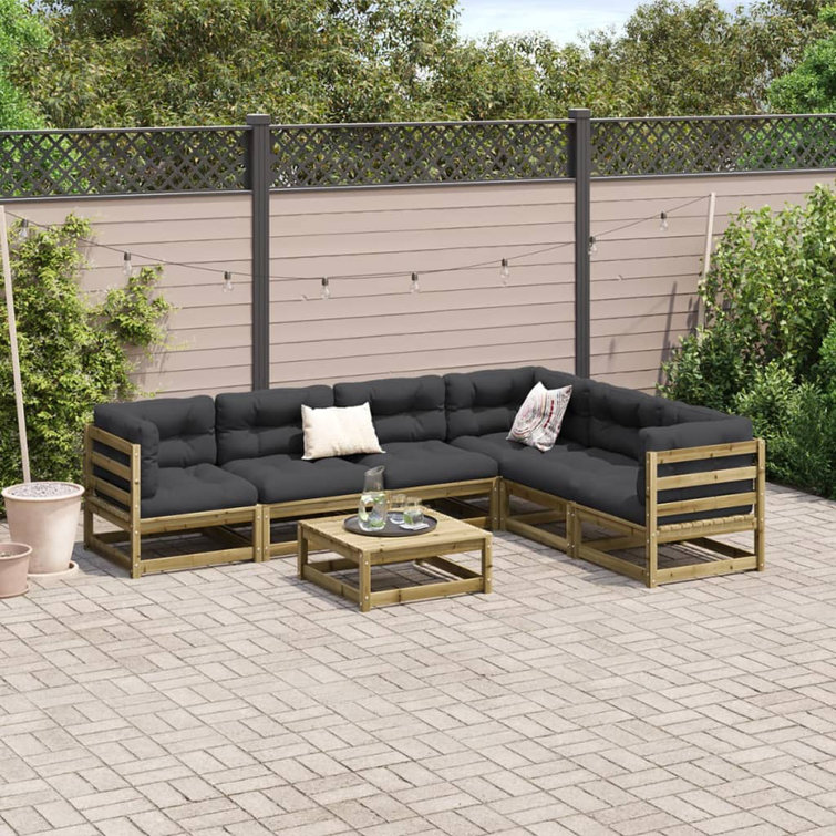 Alpen Home 7 Piece Garden Sofa Set Impregnated Wood Pine | Wayfair.co.uk