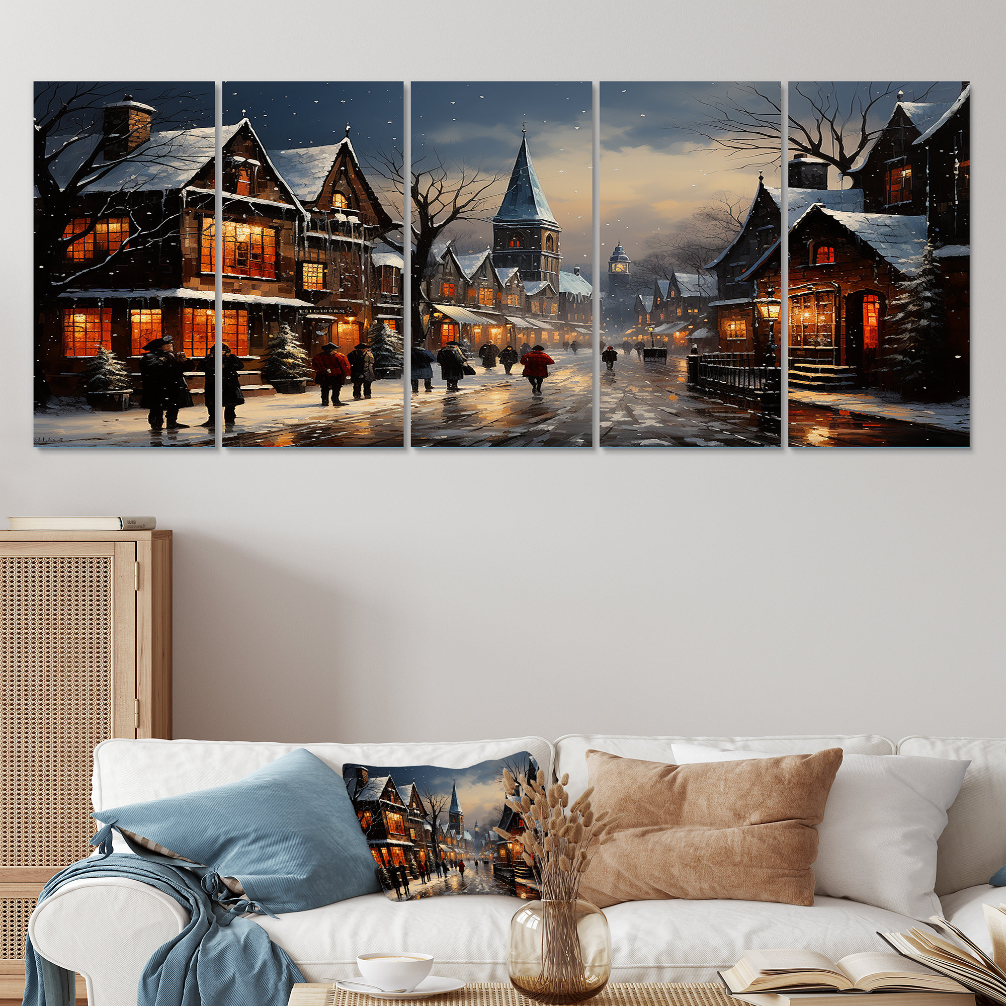 Red Barrel Studio® Winter Village In Europe I - Winter Landscape 5 ...