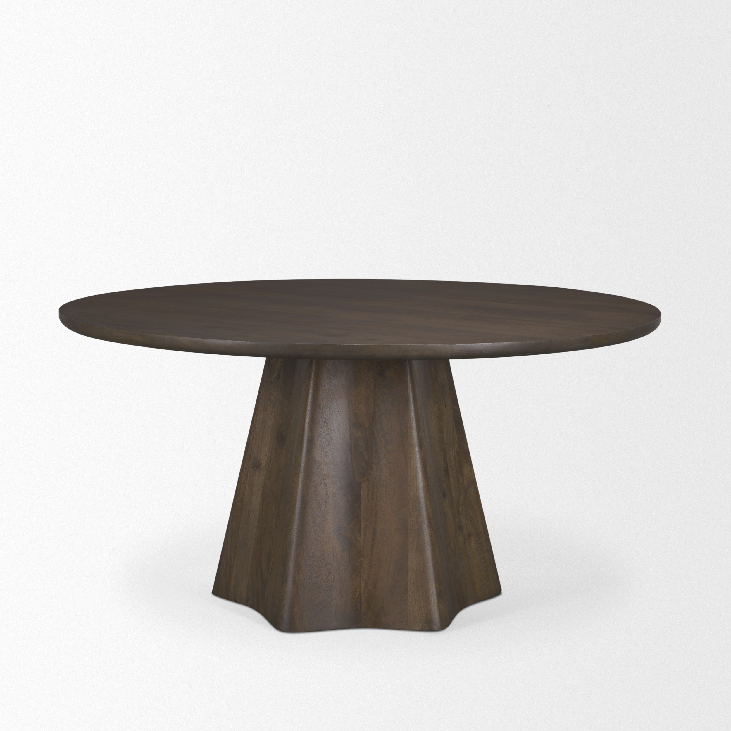 Mercana Jovani 48" Solid Light Brown Mango Wood Round Dining Table ...