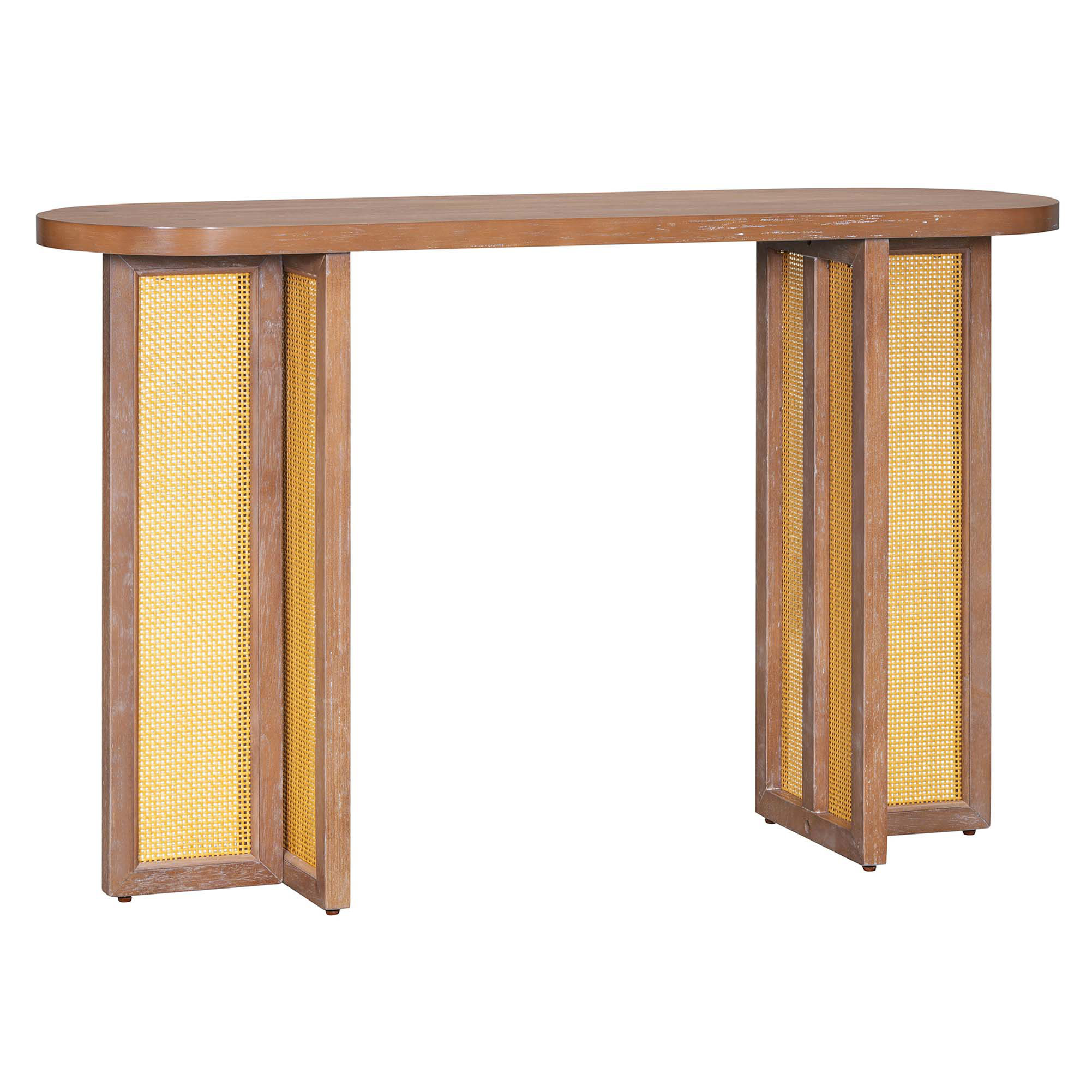 Bay Isle Home™ Farmhouse Rattan Console Table Entryway Table, Narrow ...