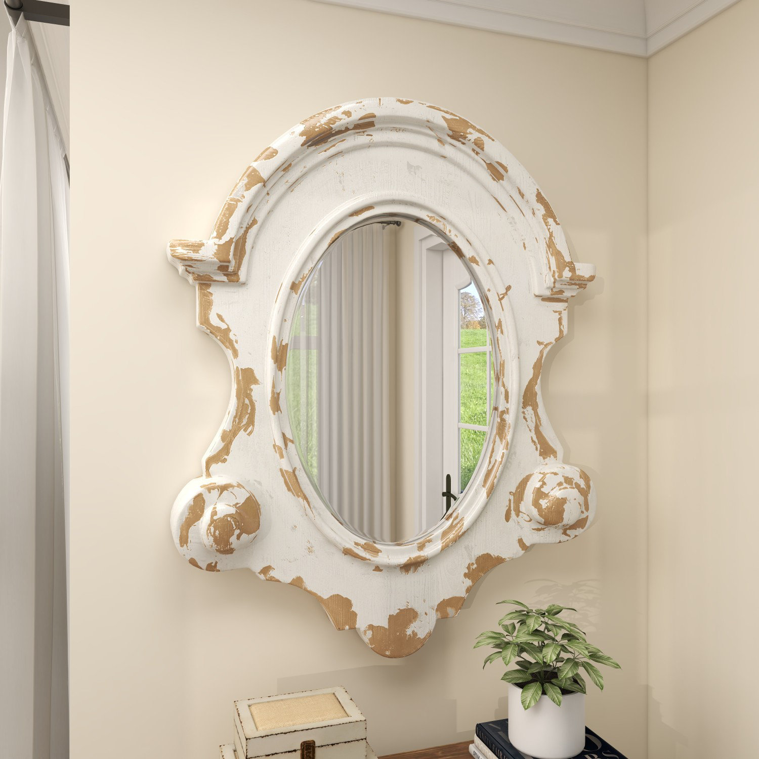 One Allium Way® Halma Solid Wood Arch Wall Mirror & Reviews - Wayfair ...