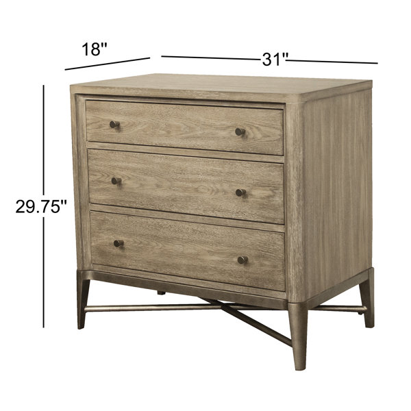 Birch Lane™ Regan 3 - Drawer Nightstand & Reviews | Wayfair