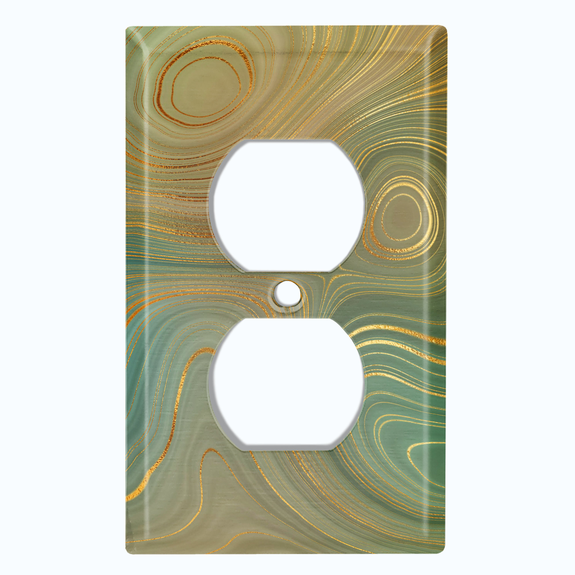 WorldAcc Metal Light Switch Plate Outlet Cover (Marble Earth Strata ...