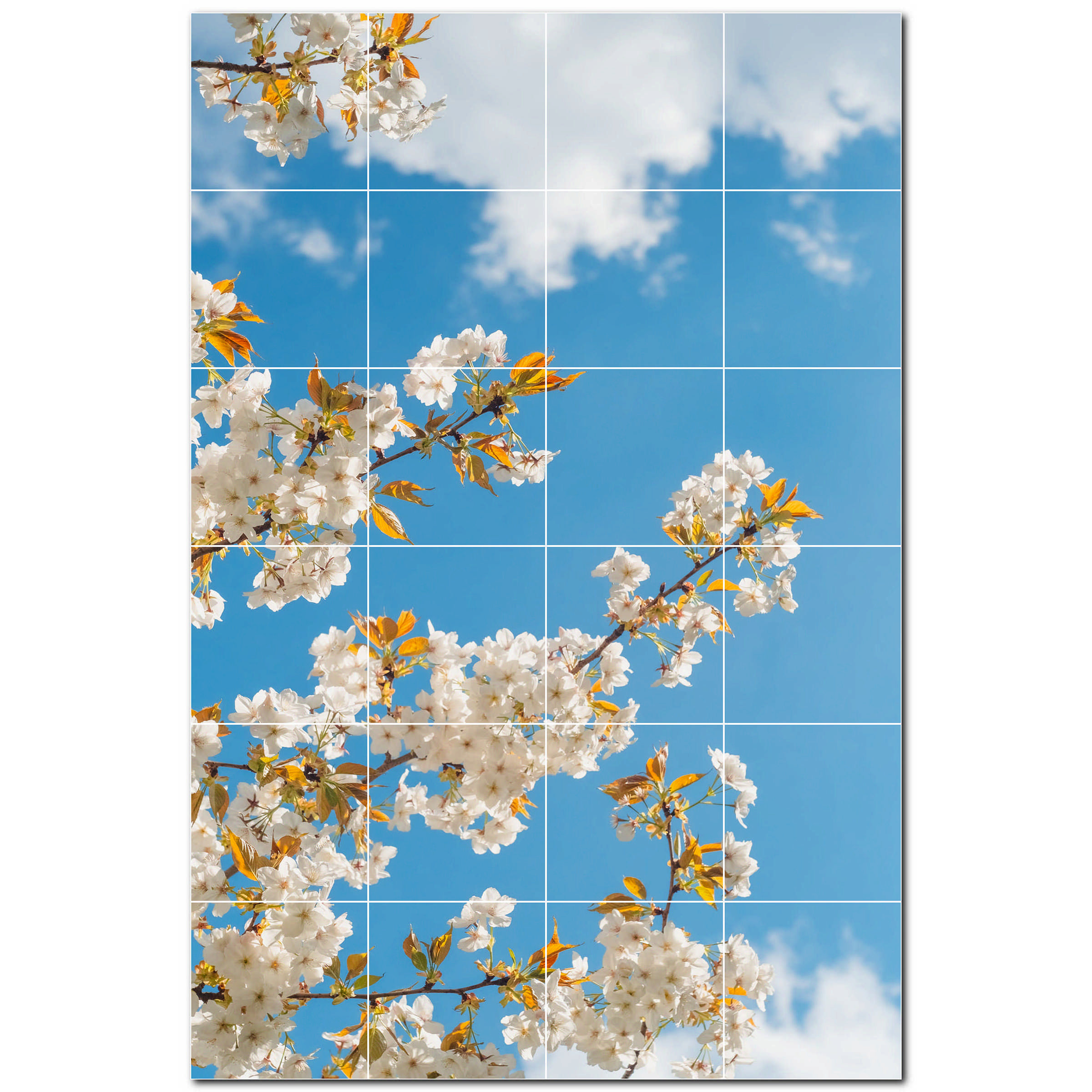 Picture-Tiles.com 17" x 25.5" Ceramic Spring Photo Decorative Mural ...