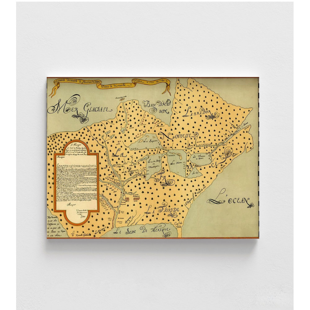 WeFrameArt New France 1673, Antique Map Poster Print, Medieval Map ...