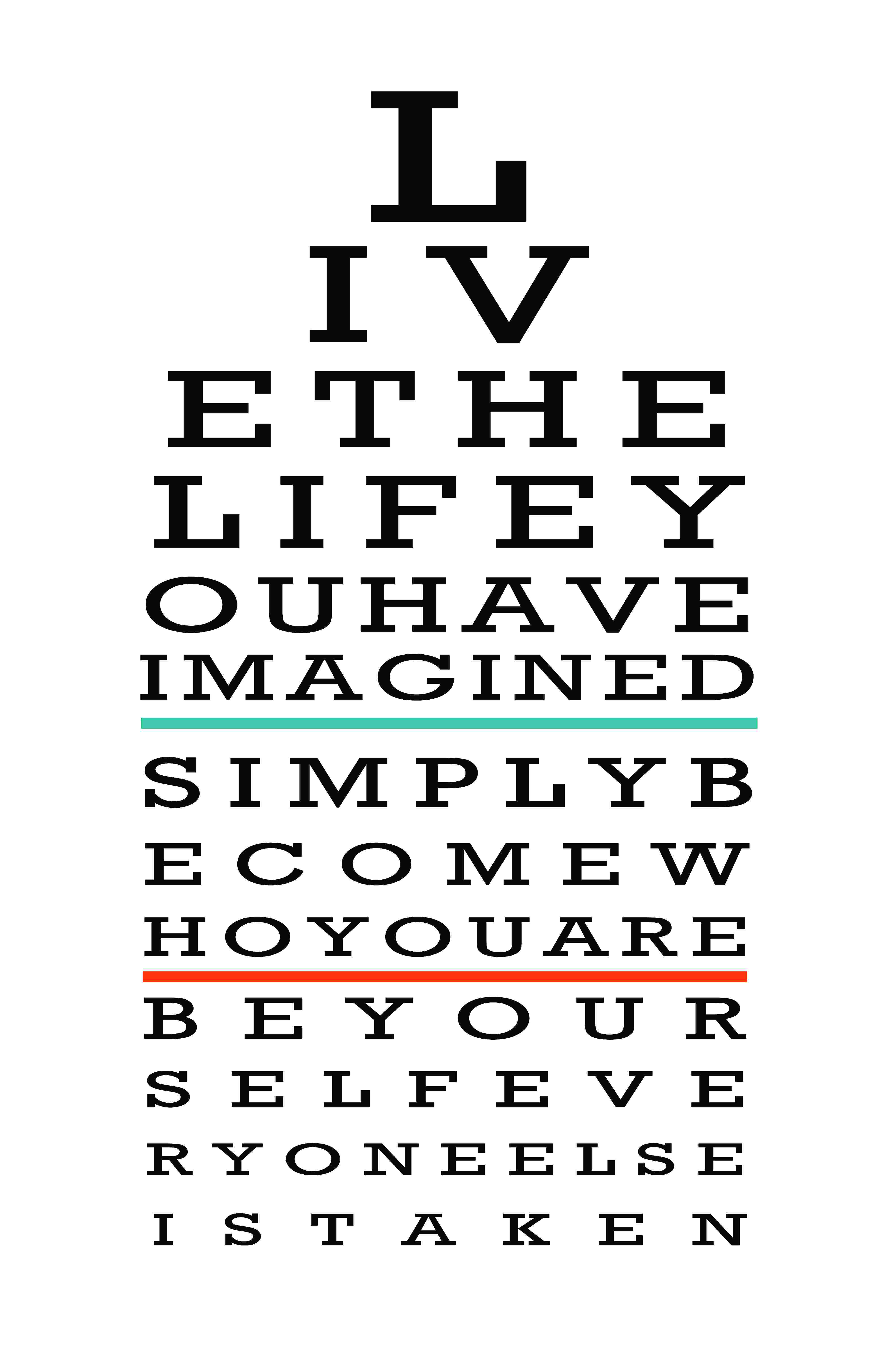 Trinx Inspirational Eye Chart - Wrapped Canvas Textual Art | Wayfair