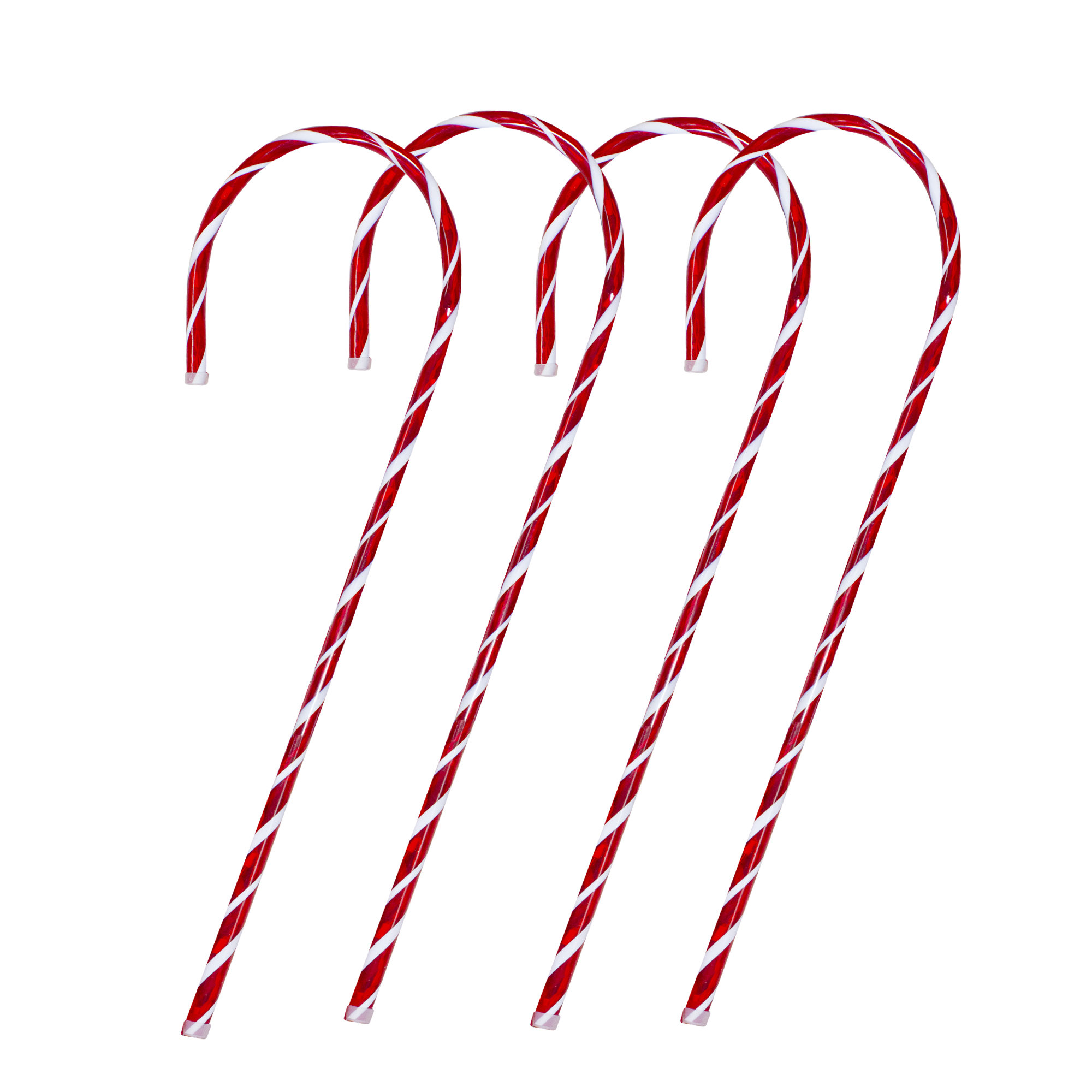 Northlight Seasonal Set Of 4 Red And White Stripped Candy Cane Stakes ...