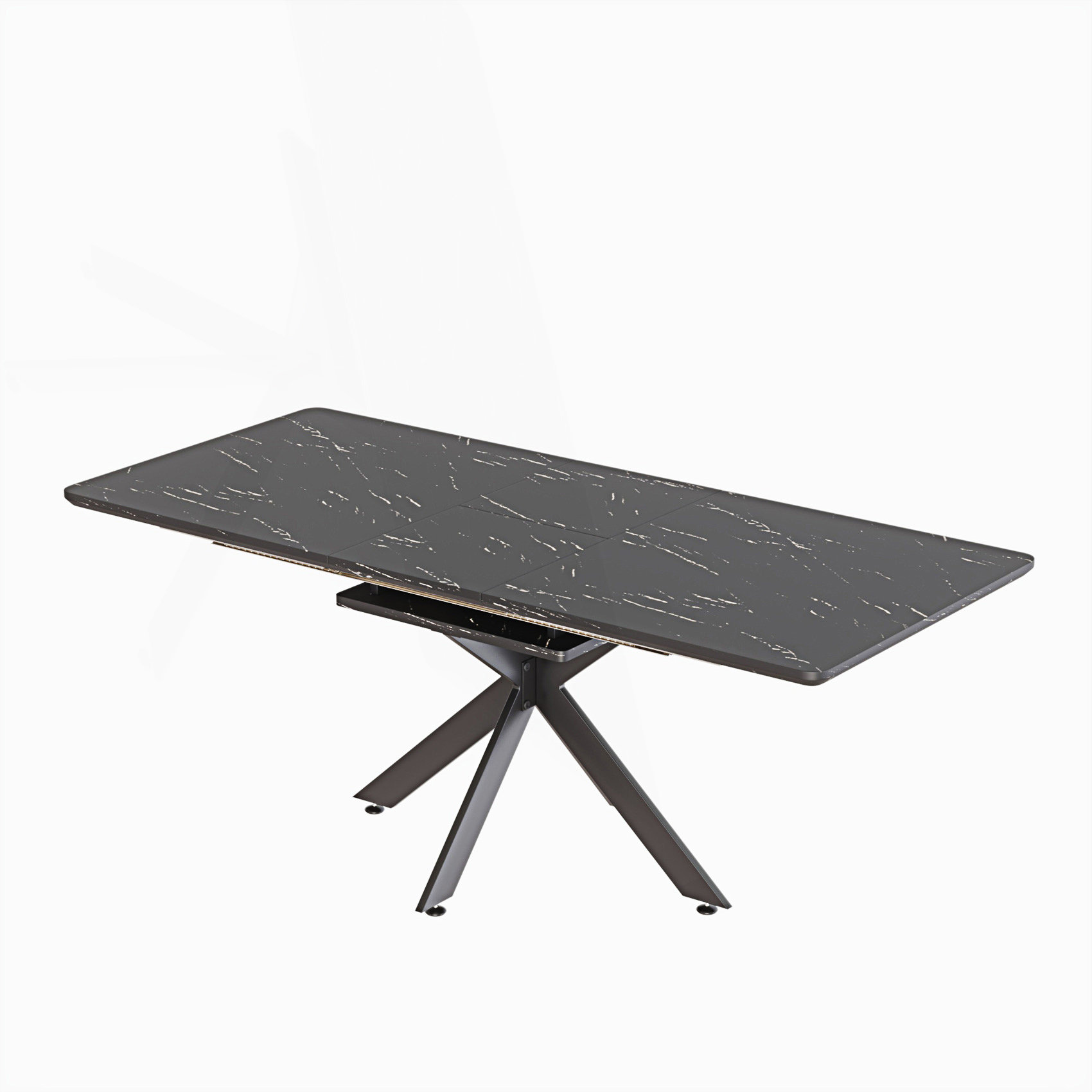 George Oliver Extendable Dining Table, Modern Mid-Century Kitchen Table ...