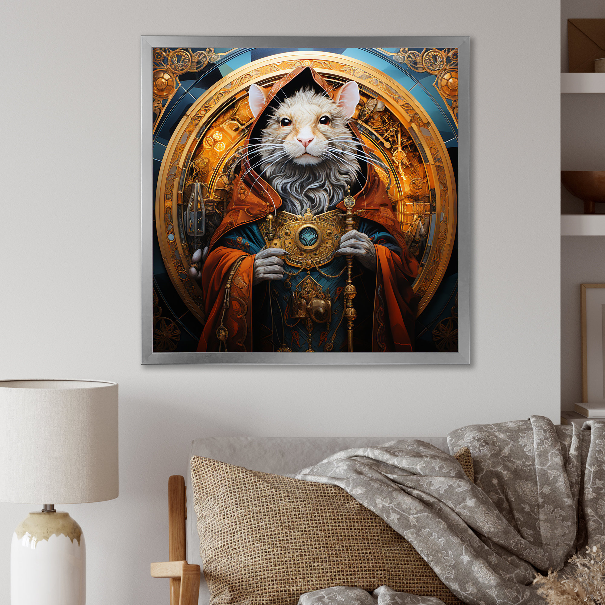 Trinx Yellow Rodent Regal Rat Majesty 2 - Rodent Wall Art | Wayfair