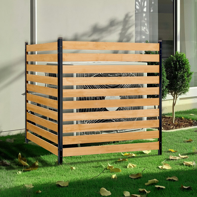 Stellweilan Tessberg Wood Privacy Fence 2 Panels Slatted Air ...