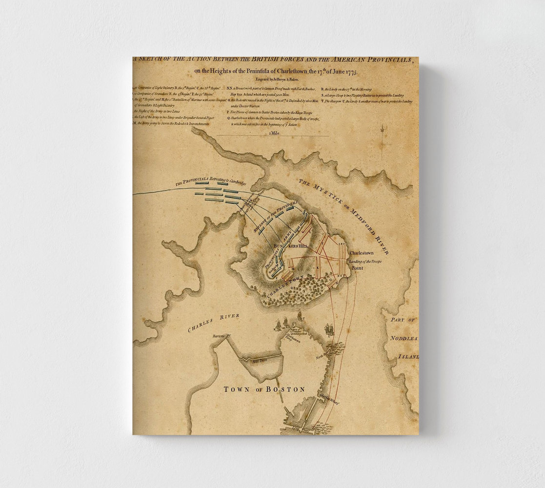 WeFrameArt Battle At Charlestown Peninsula Poster, USA Battlefield ...