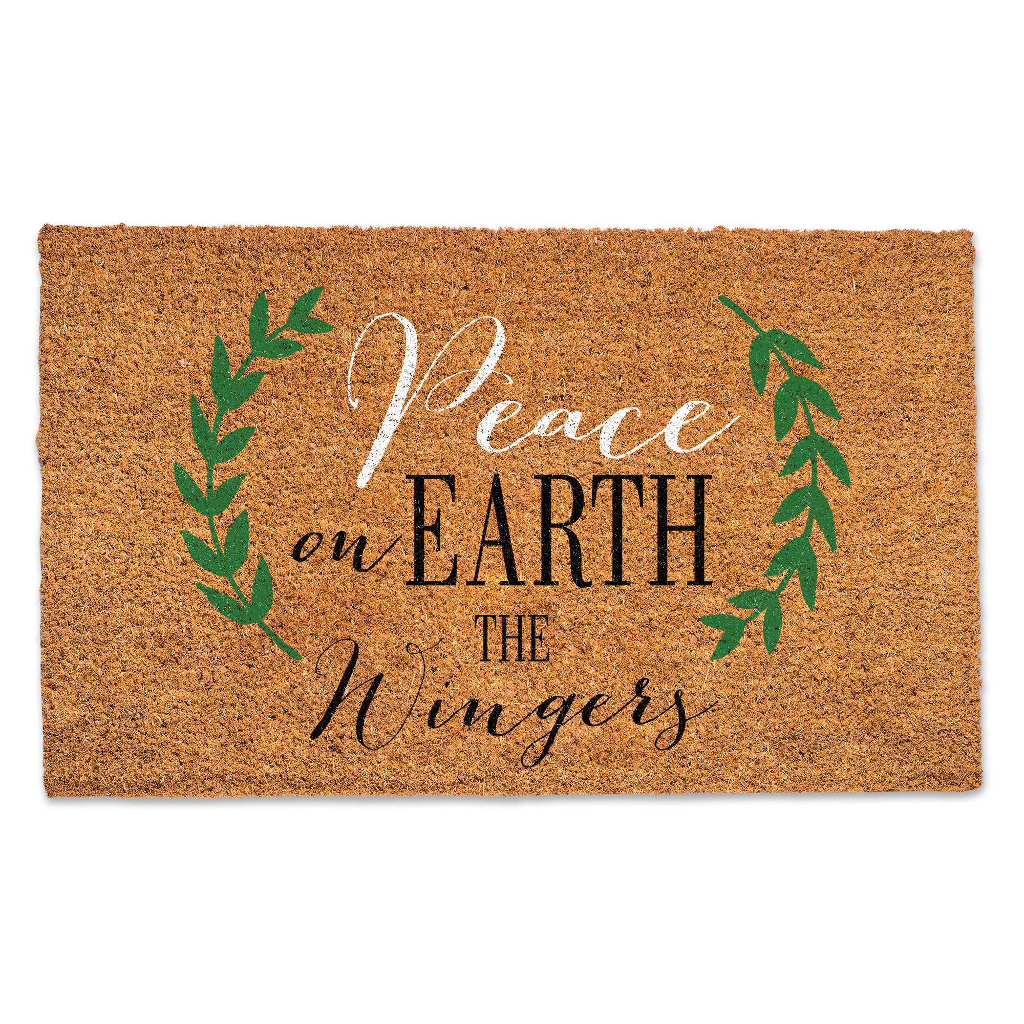 Trinx Jeffree Peace on Earth 30in. x 18in. Outdoor Door Mat - Wayfair ...