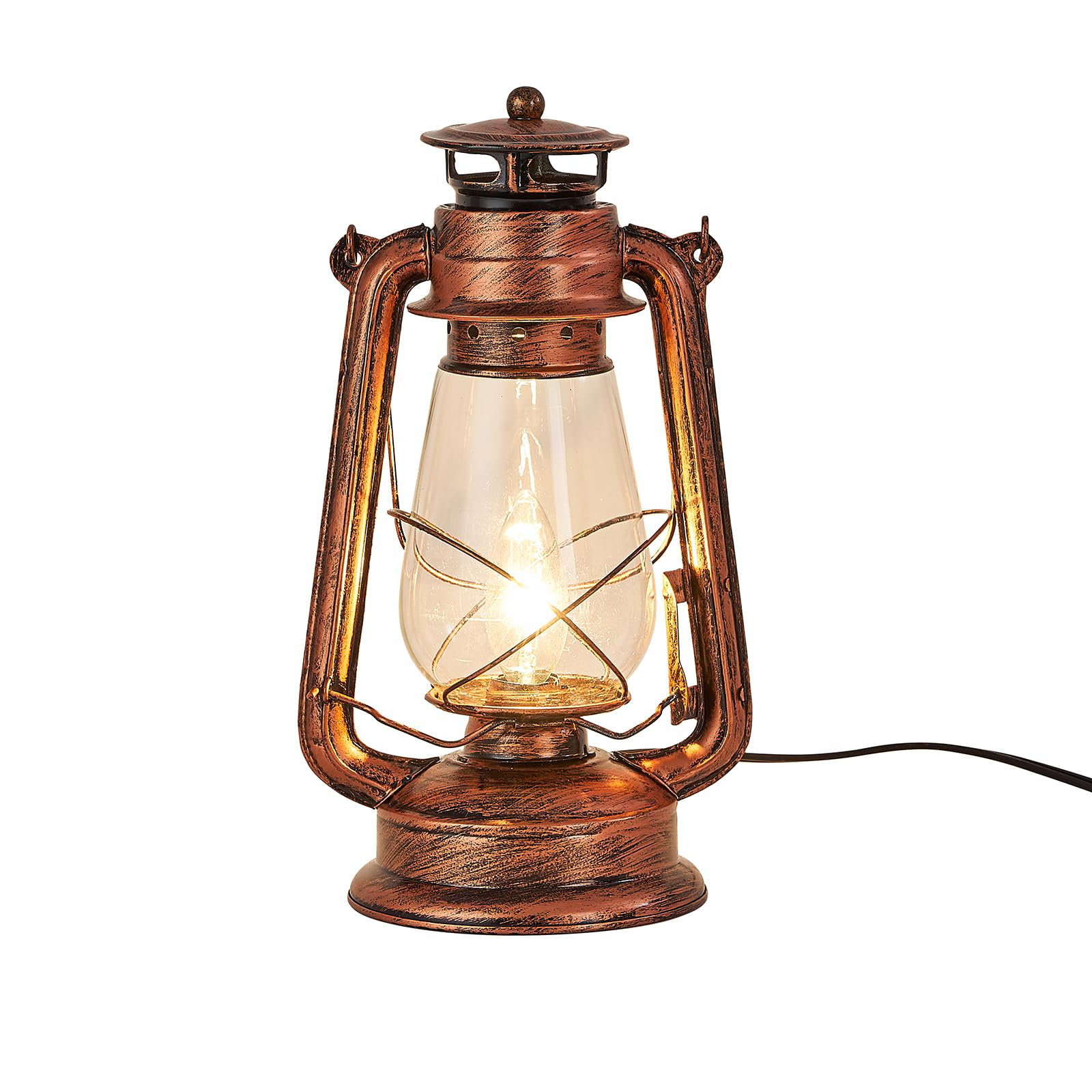 BEACHWATER POOL & SPA, LLC Rustic Lantern Table Lamp Plug-In Old ...
