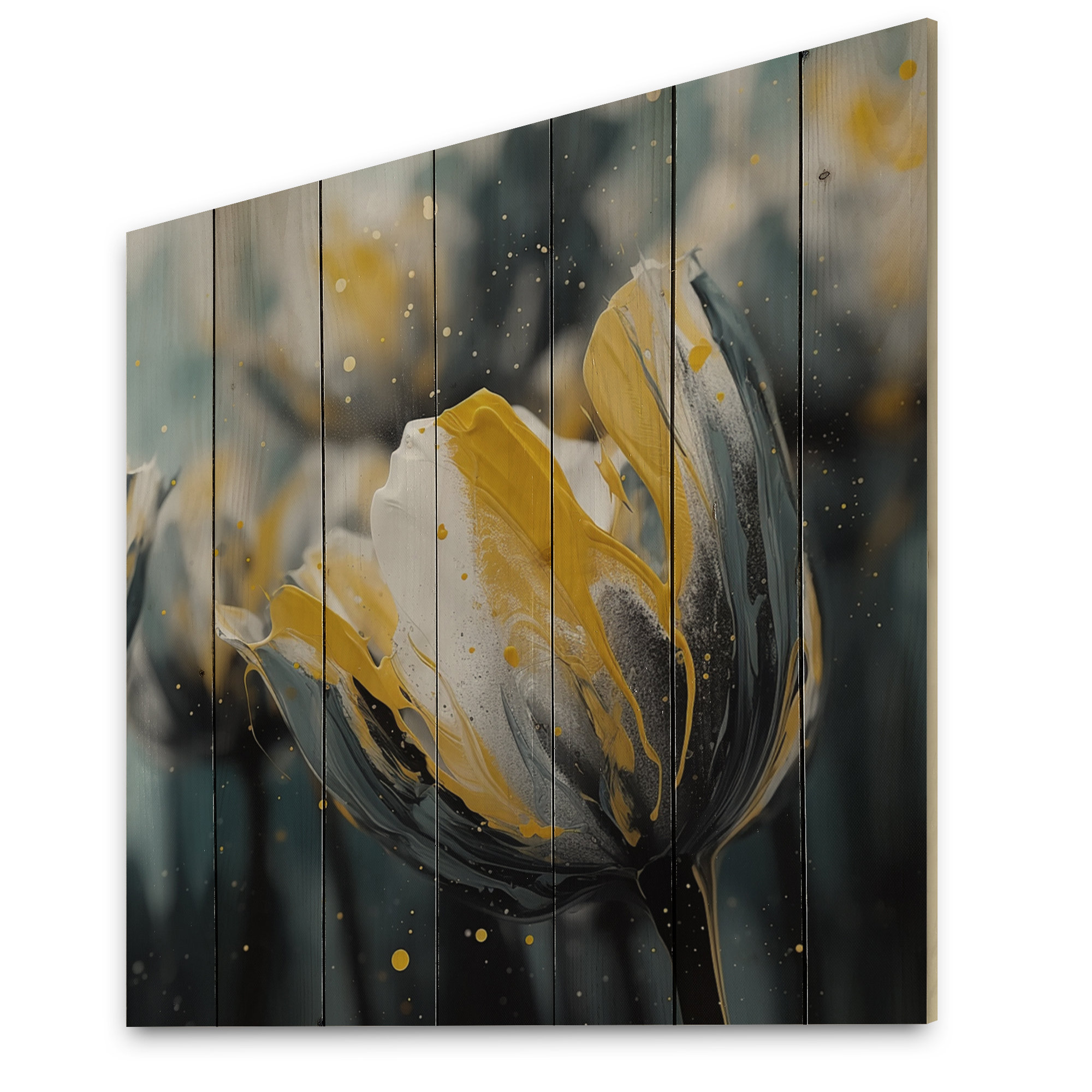 Red Barrel Studio® Coultas Gray Tulip Serenity II On Wood Print | Wayfair