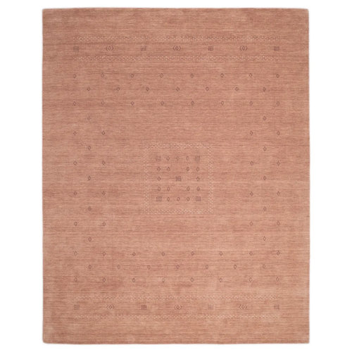 Solo Rugs Hand Knotted Geometric Area Rug in Peach & Reviews | Perigold