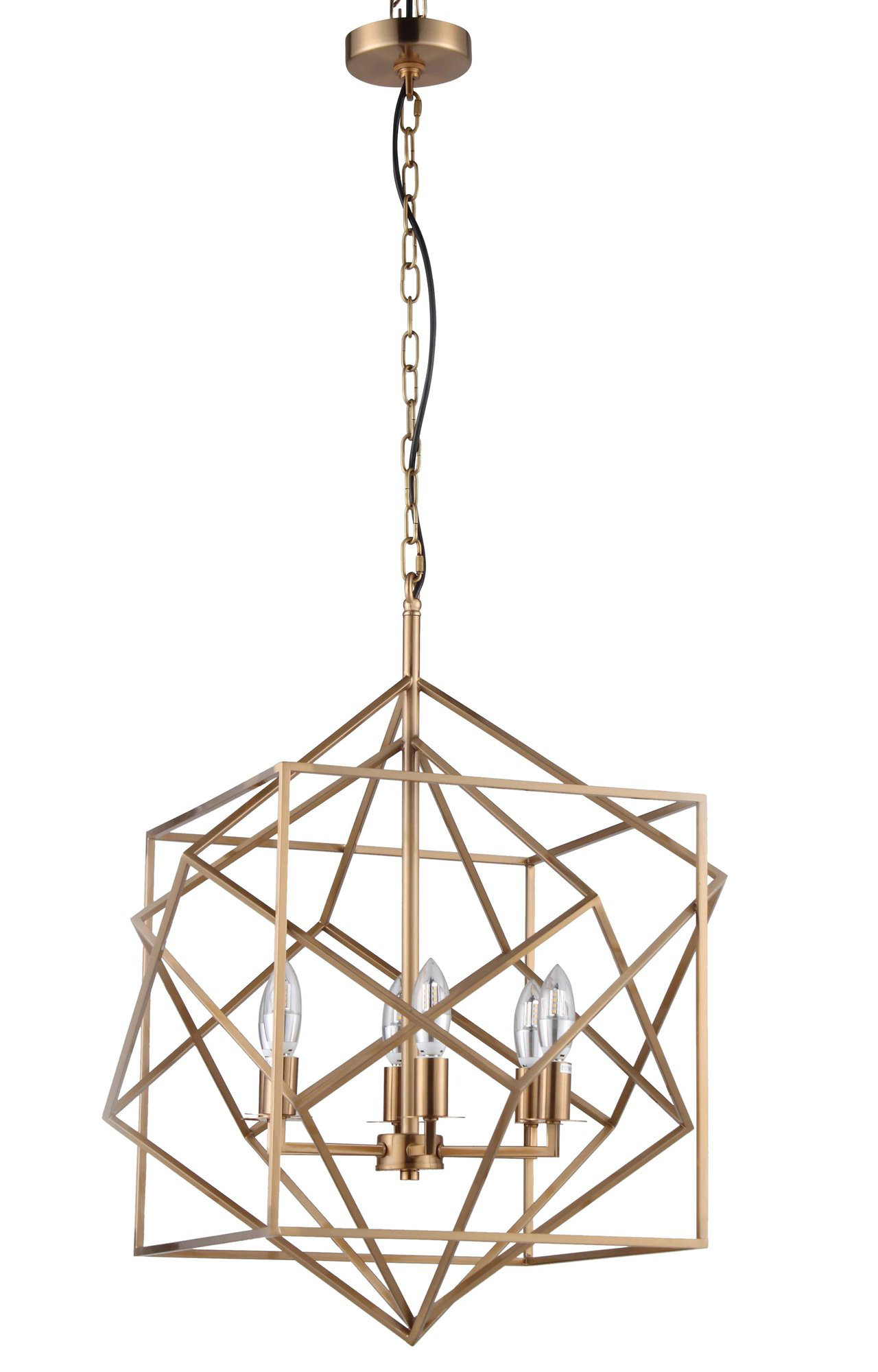 Everly Quinn Shuster 6 - Light Unique / Statement Geometric Chandelier ...