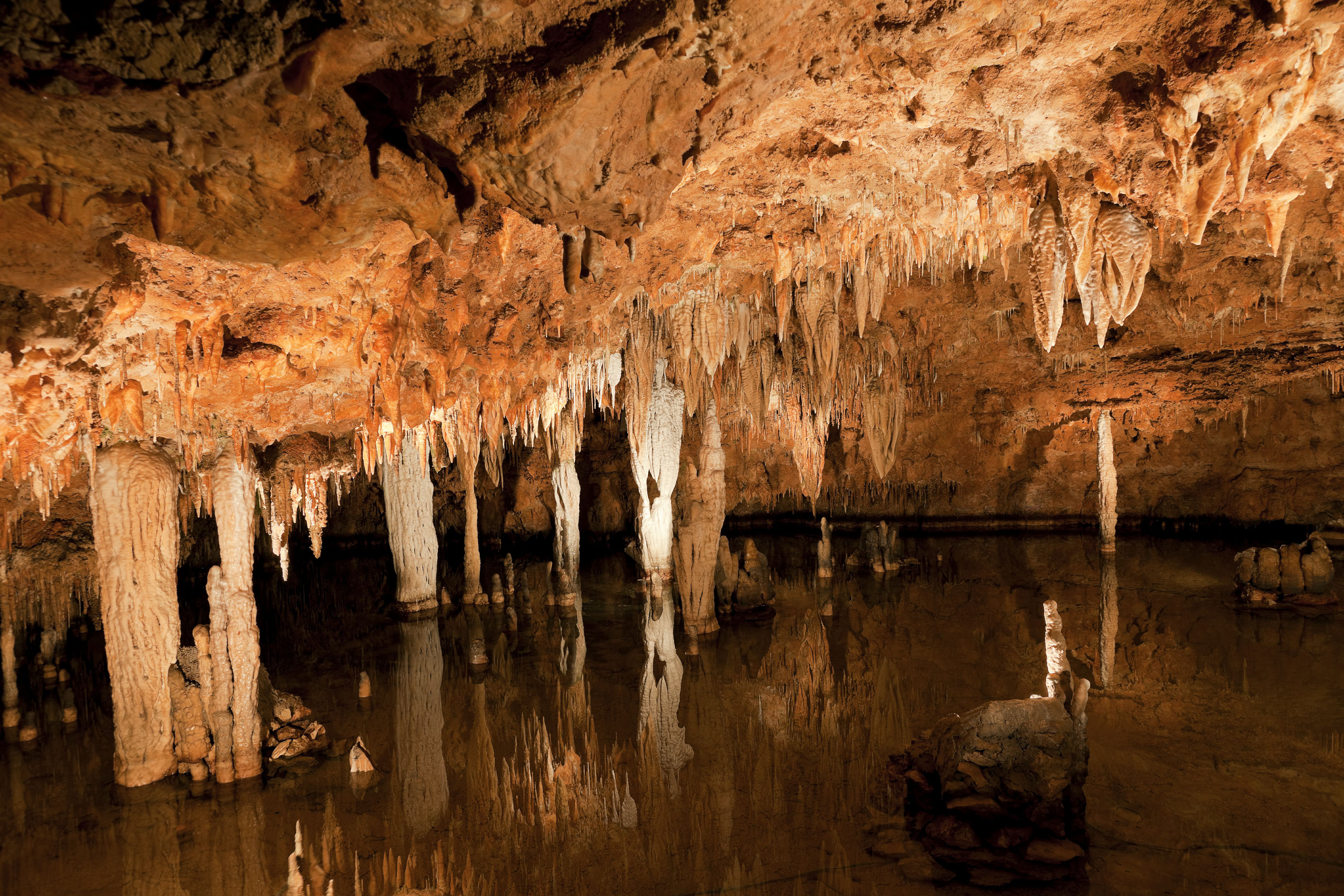 Millwood Pines Limestone Cave Reflections - Wrapped Canvas Photograph ...