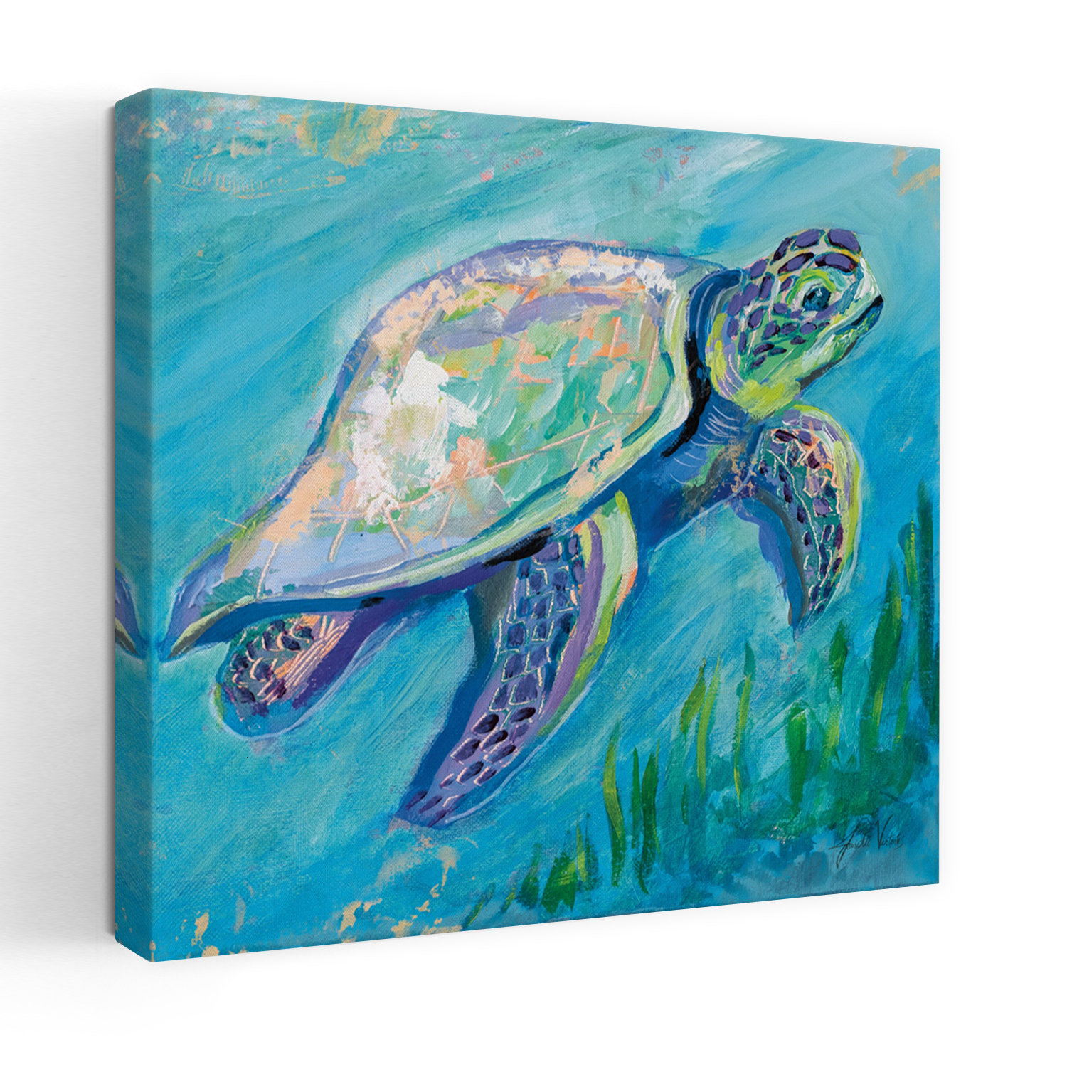 Bayou Breeze Sea Turtle Swim Light Turtle Coastal Art - Wayfair Canada