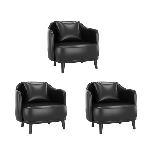 Corrigan Studio® Marquavious Faux Leather Barrel Chair - Wayfair Canada