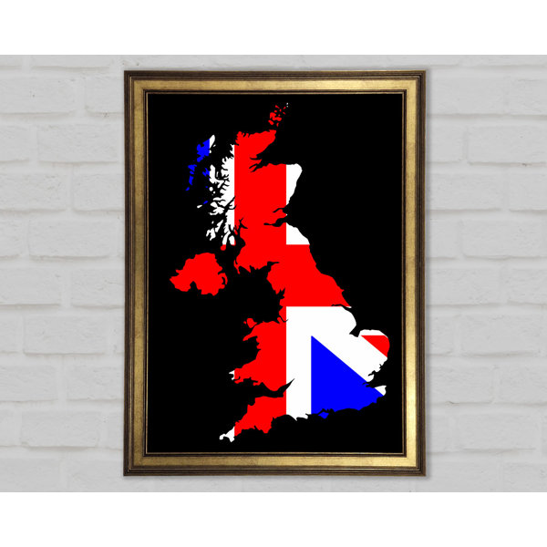 Williston Forge Britan Map - Single Picture Frame Art Prints | Wayfair ...