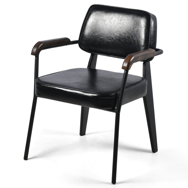 Topower Leather Seat Reception Chair with Metal Frame | Wayfair