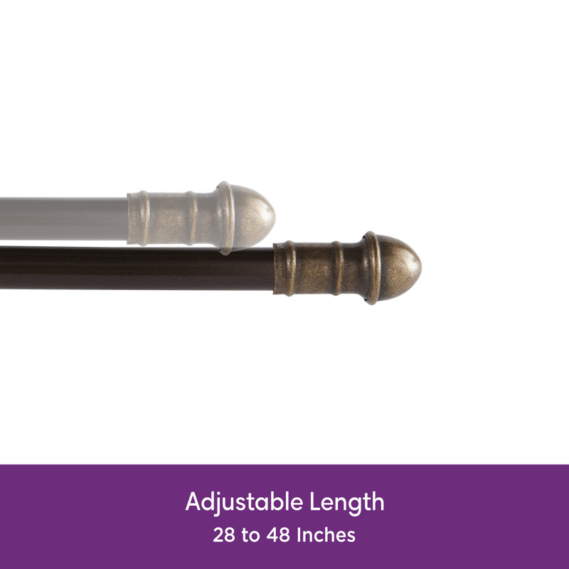 Wayfair Basics® Wayfair Basics Petite Café Tapered End Curtain Rod ...