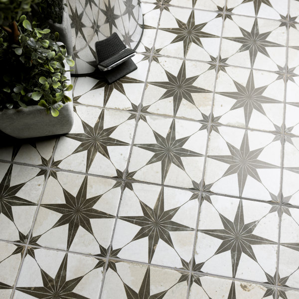 Merola Tile Harmonia 13" x 13" Ceramic Patterned Wall & Floor Tile ...