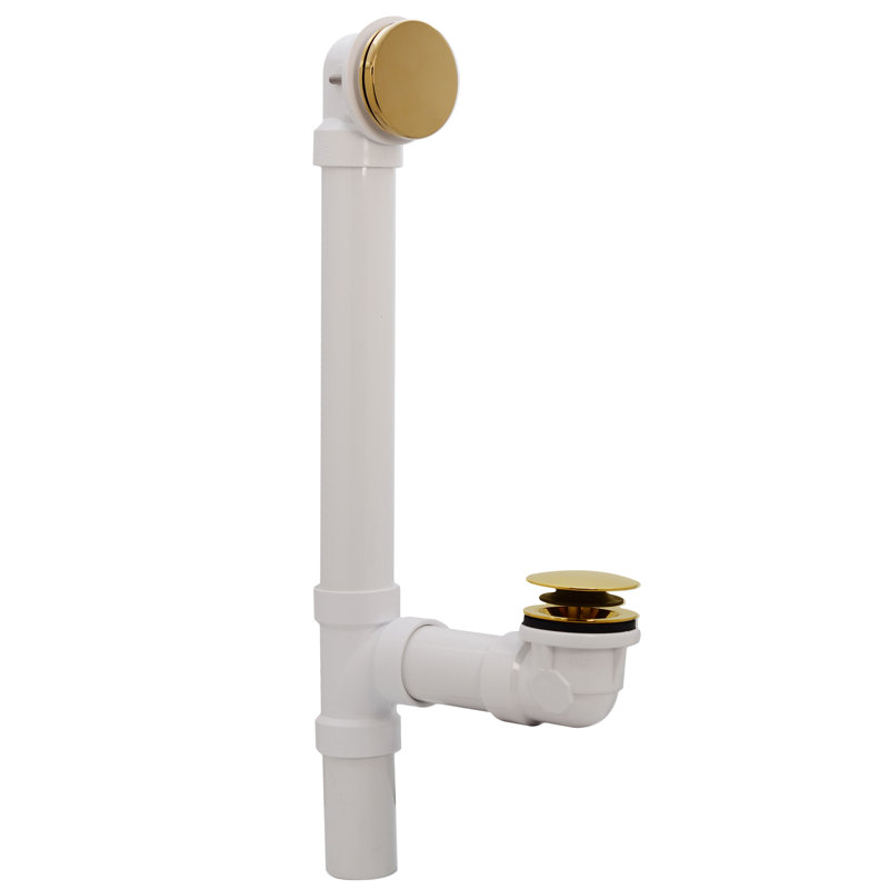 Westbrass 12" & 4" Sch. 40 PVC Tip-Toe Bathtub Leg Drain with No-Hole ...