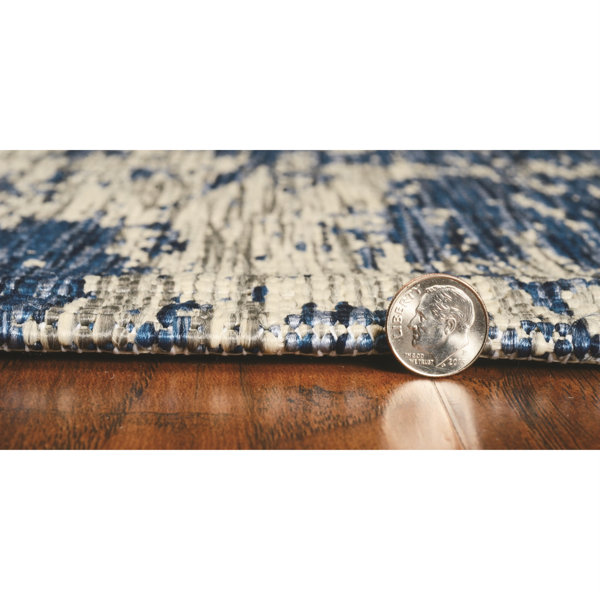 Sol 72 Outdoor™ Adilynn Abstract Blue/Sand Indoor / Outdoor Area Rug ...