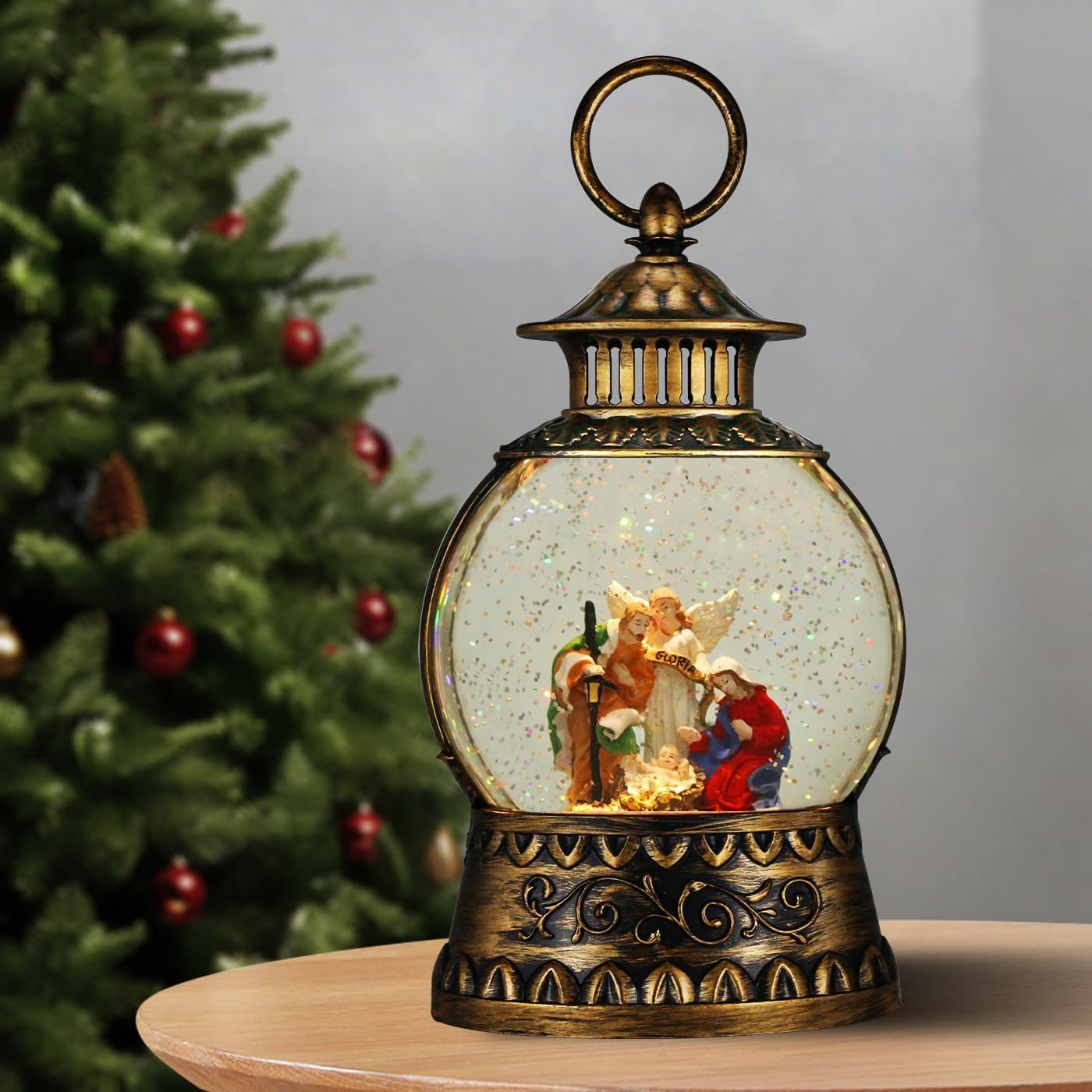 The Holiday Aisle® Christmas Nativity Snow Globe, Nativity Musical Snow ...