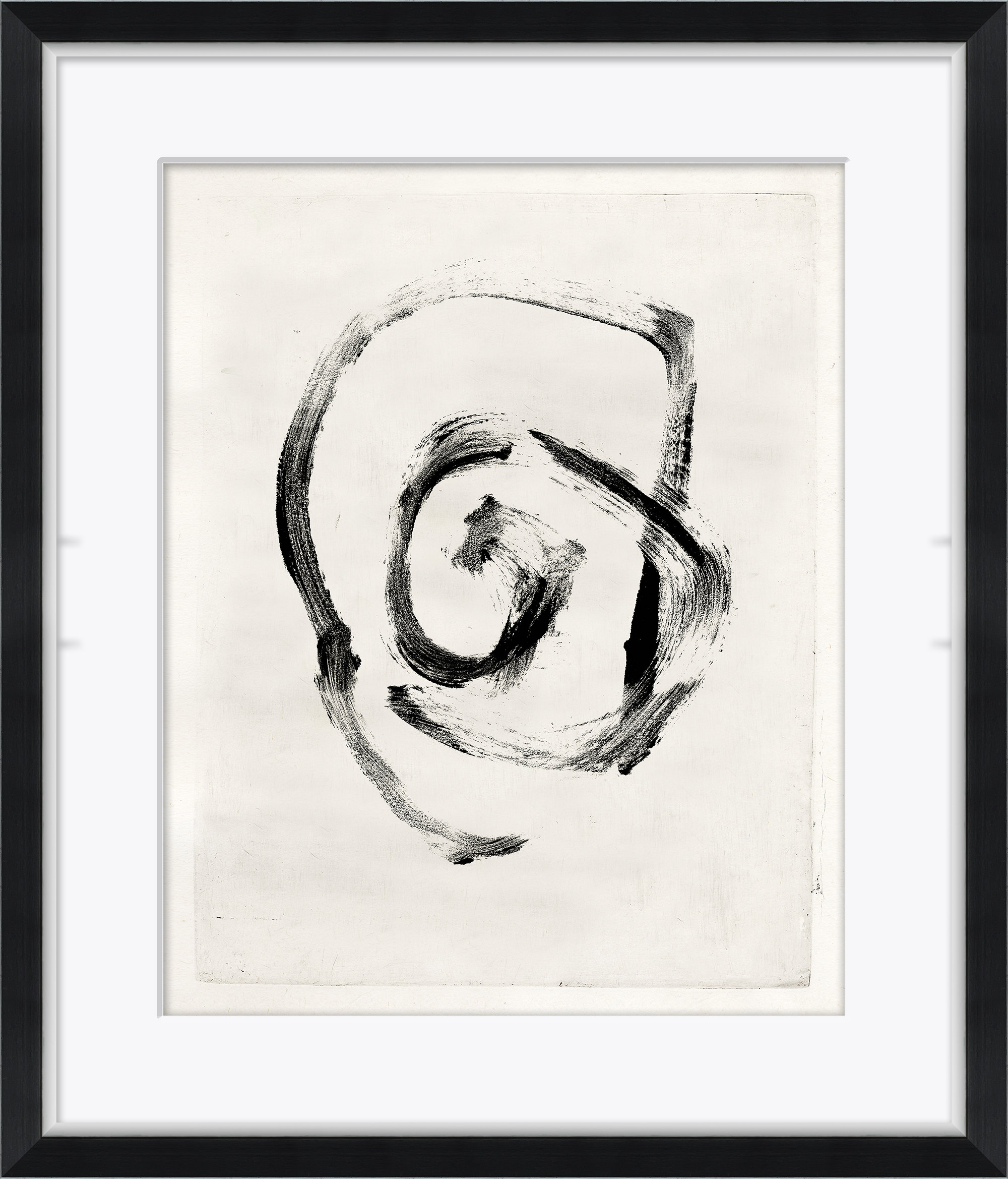 Soicher Marin 'Black & White Swirl' - Picture Frame Painting on Paper ...