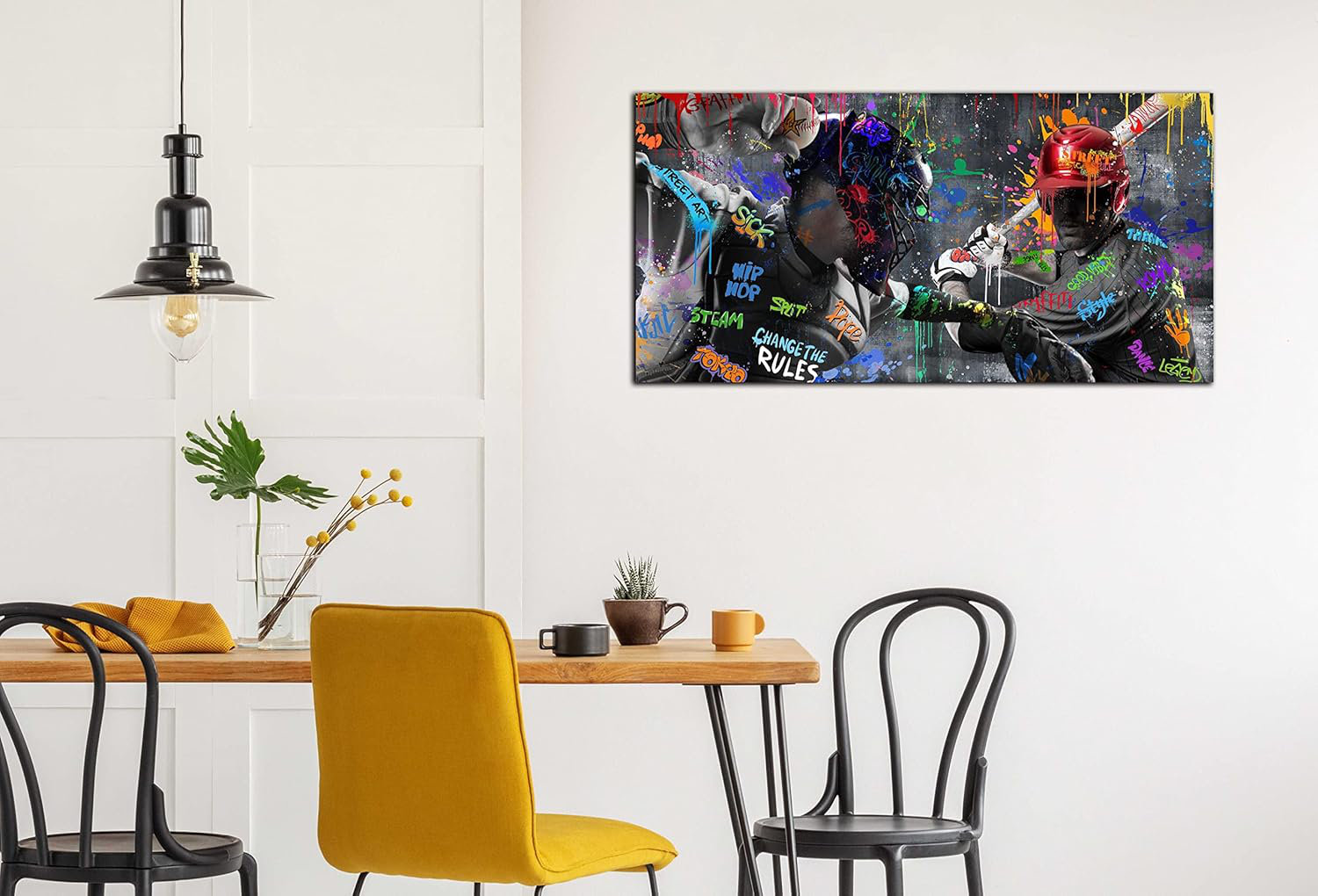 Red Barrel Studio Graffiti Baseball Wall-Art - Wall Decor For Bedroom ...