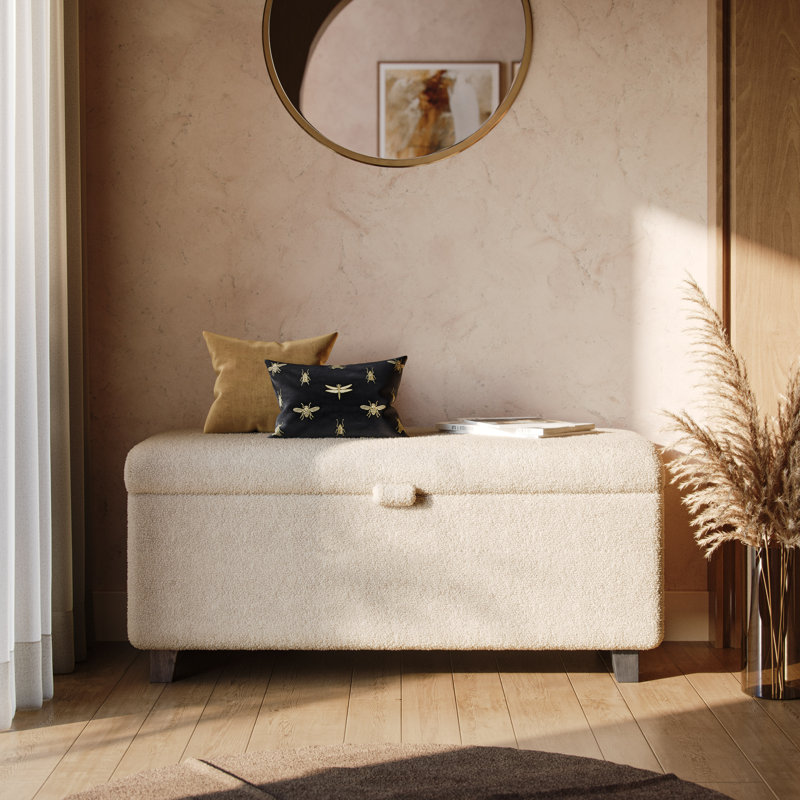 Latitude Run® BOUCLE STORAGE OTTOMAN | Wayfair