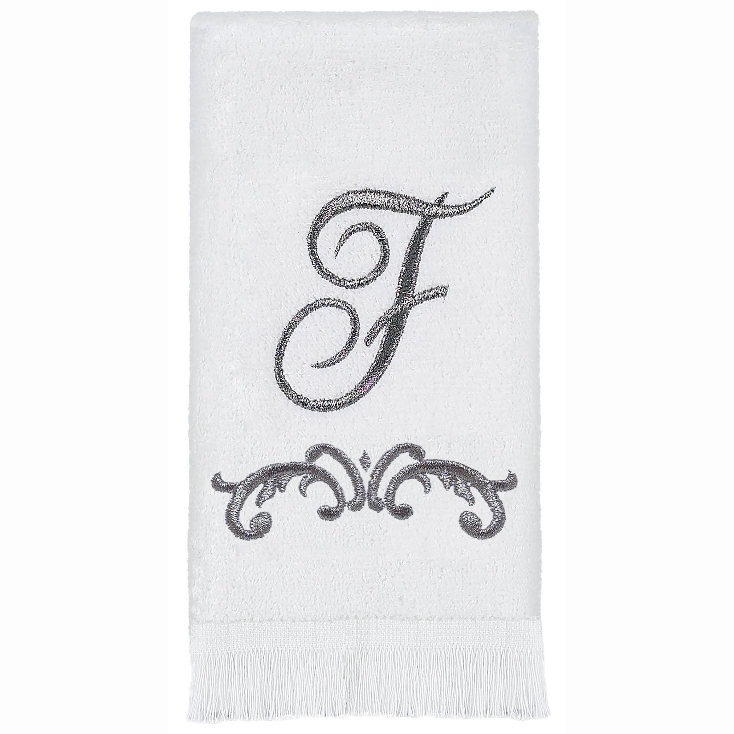 Avanti Linens Scroll Mono Fingertip Towel F | Wayfair