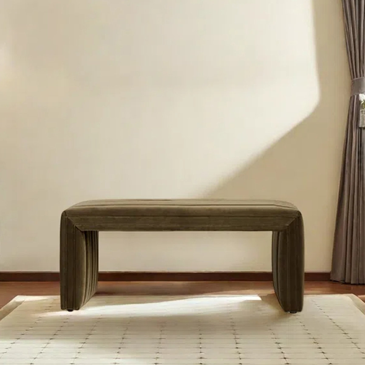 Everly Quinn Simple bench rest shoe stool clothing store | Wayfair