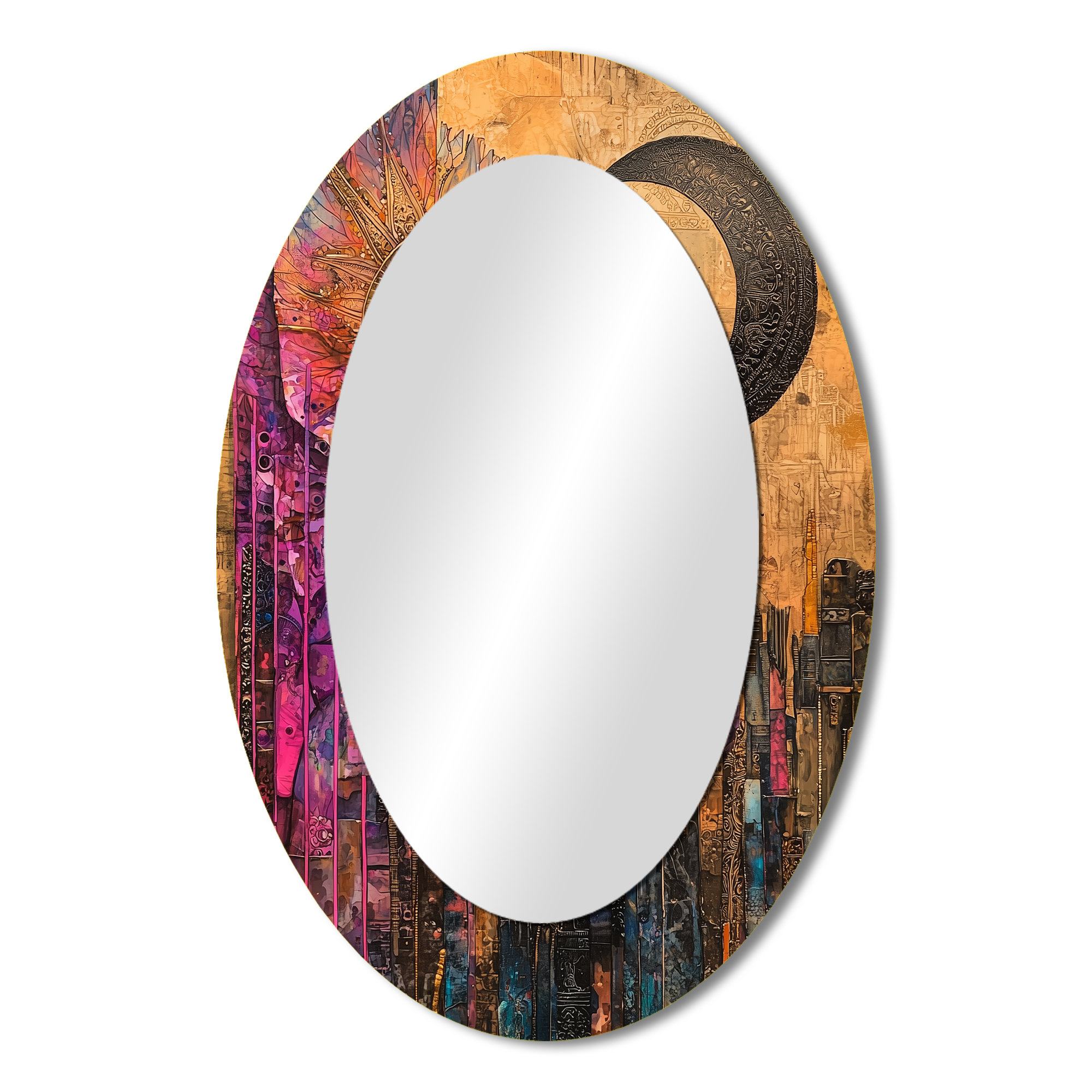 Dakota Fields Large Indian God In India Landscape I - Traditional Oval ...