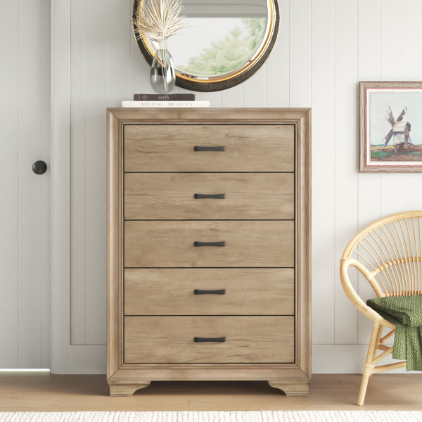 Sand & Stable™ Eleora 5 Drawer 34" W Chest & Reviews | Wayfair