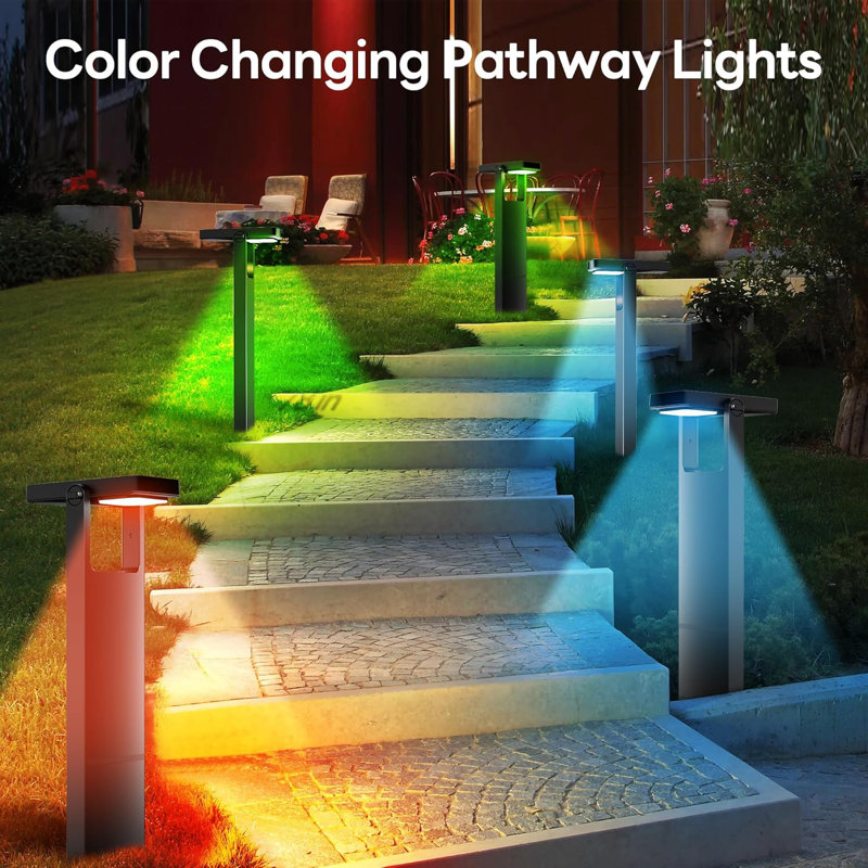 SORMIA Color Changing Solar Path Lights | Wayfair