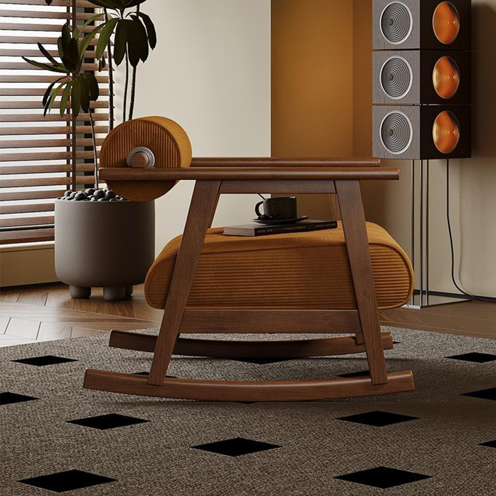 ChairVogue Solid Wood Retro Leisure Home Rocking Chair Rocking Chair ...