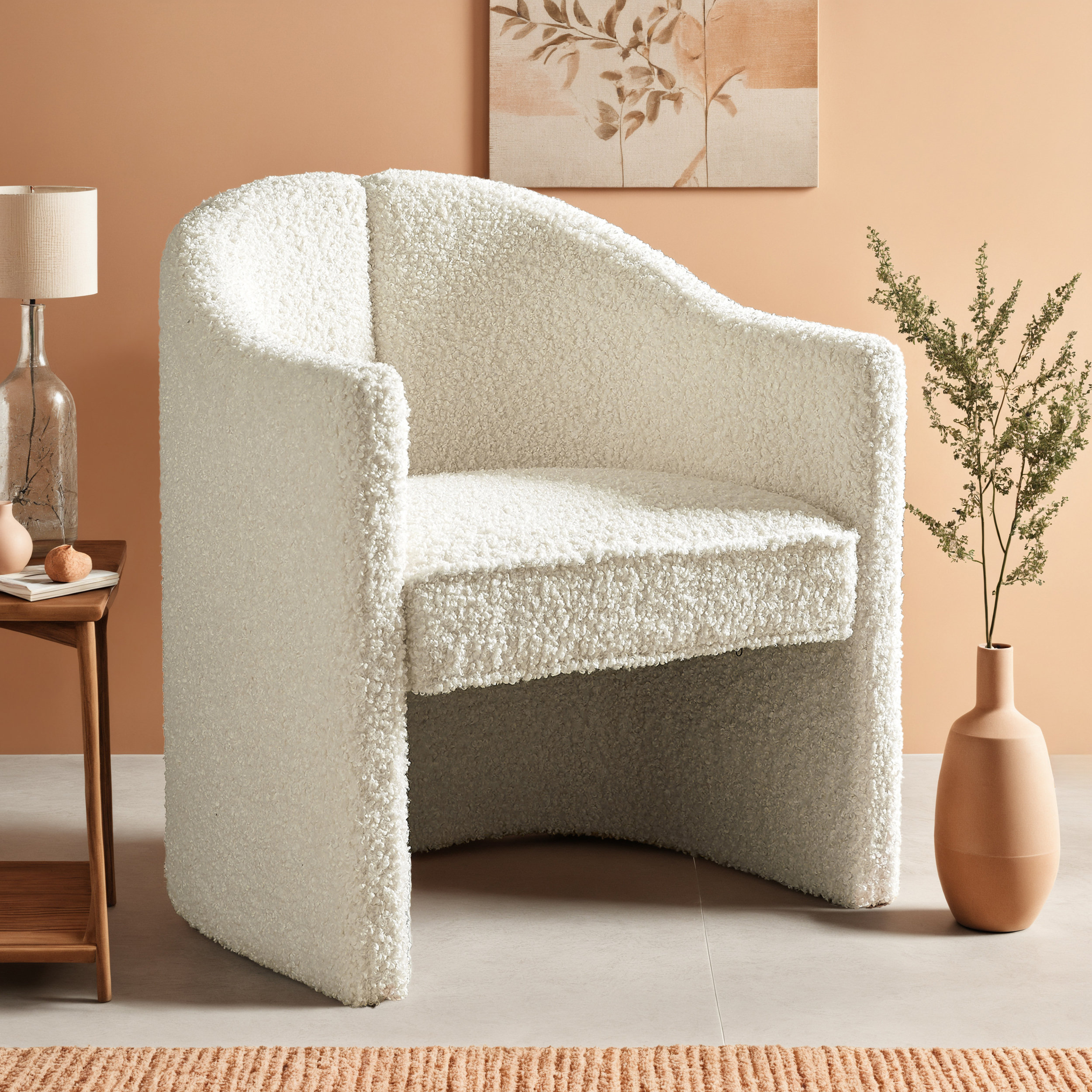 Ivy Bronx Chaise d'appoint incurvée Ryeli - Wayfair Canada