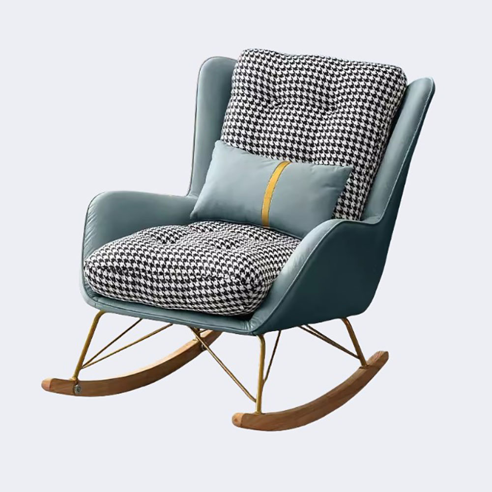 ChairVogue Casual Thousand-bird Plaid Rocking Chair Rocking Chair | Wayfair