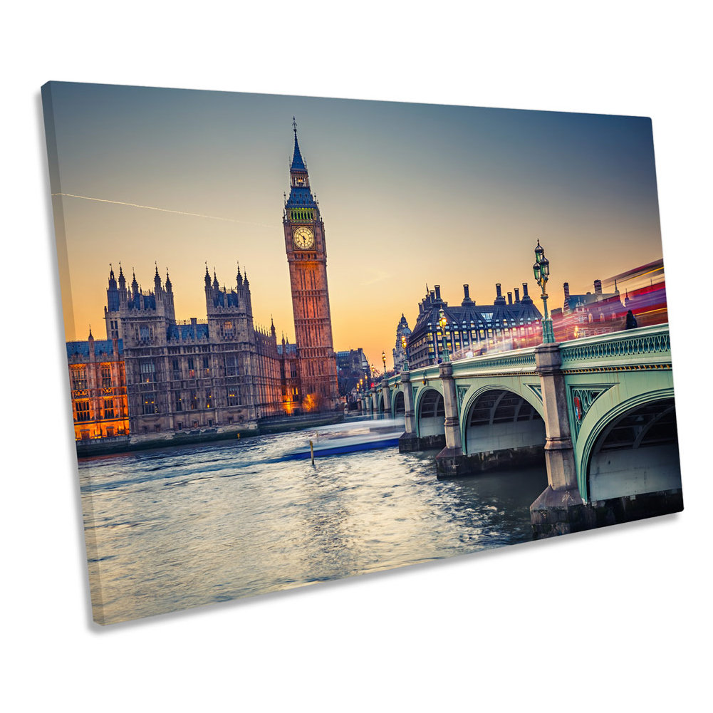 Ebern Designs Big Ben City London Picture Canvas Wall Art Print ...