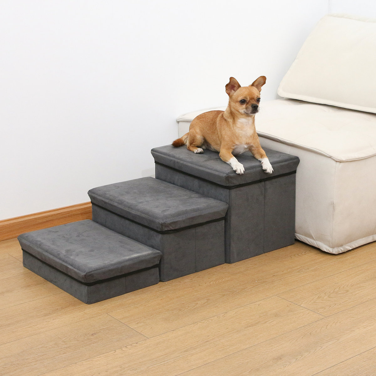 Tucker Murphy Pet™ Pet Stairs Step Ramp Folding Storage Stepper Pet ...