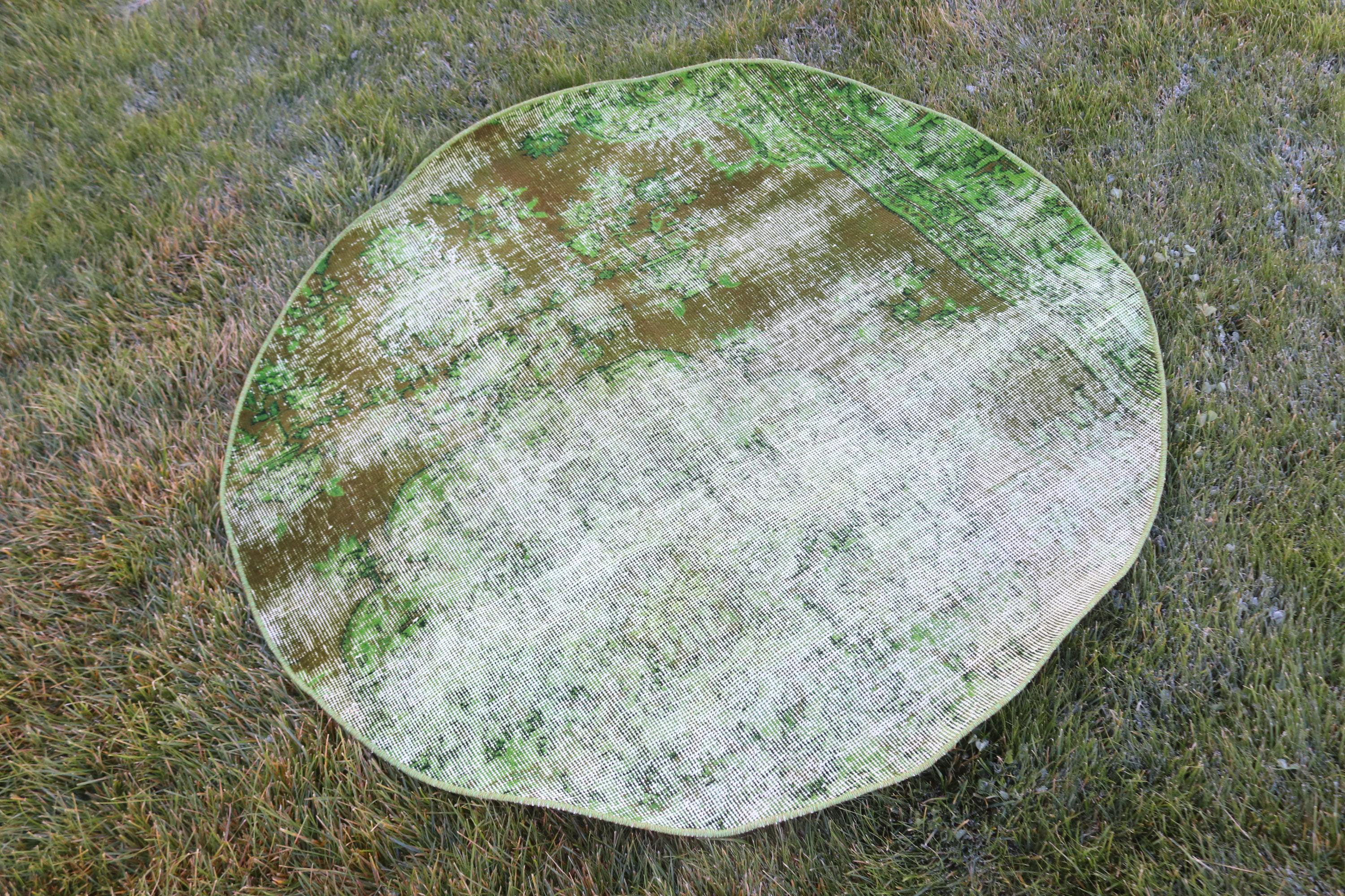 Williston Forge Vintage Round Turkish Rug in Intricate Design Perfect ...
